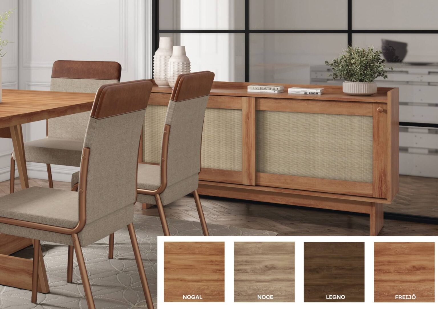 Móveis em Tons Amadeirados para Ambientes Modernos - Blog da Carraro